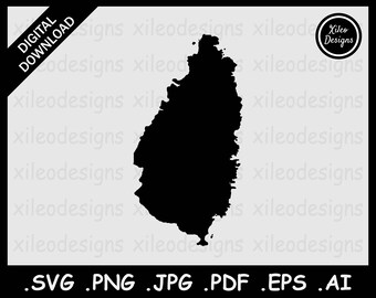 St Lucian Map Svg - Etsy