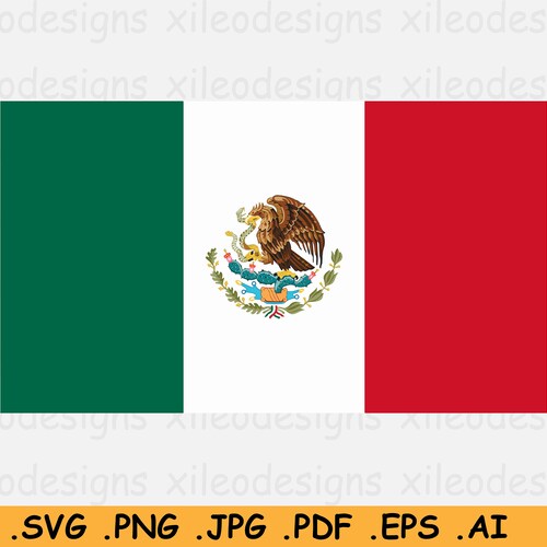 Mexico Flag SVG Mexican National Nation Country Banner - Etsy
