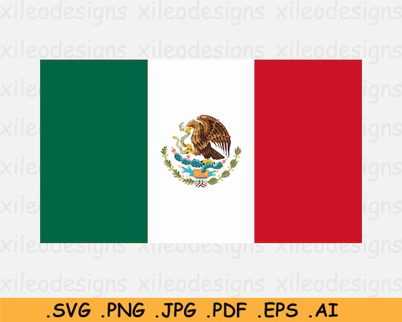 Mexico Flag SVG Mexican National Nation Country Banner | Etsy
