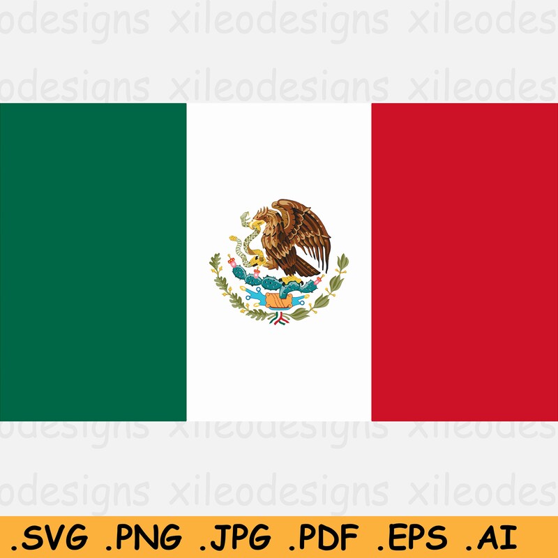 Mexican Flag Svg - Etsy