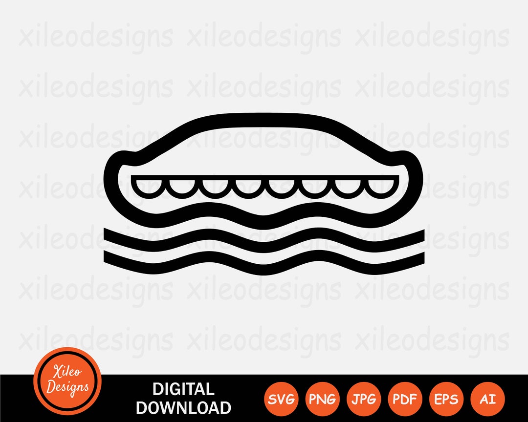 Lifeboat SVG - Inflatable Rubber Life Boat Emergency Safety Raft Sign ...