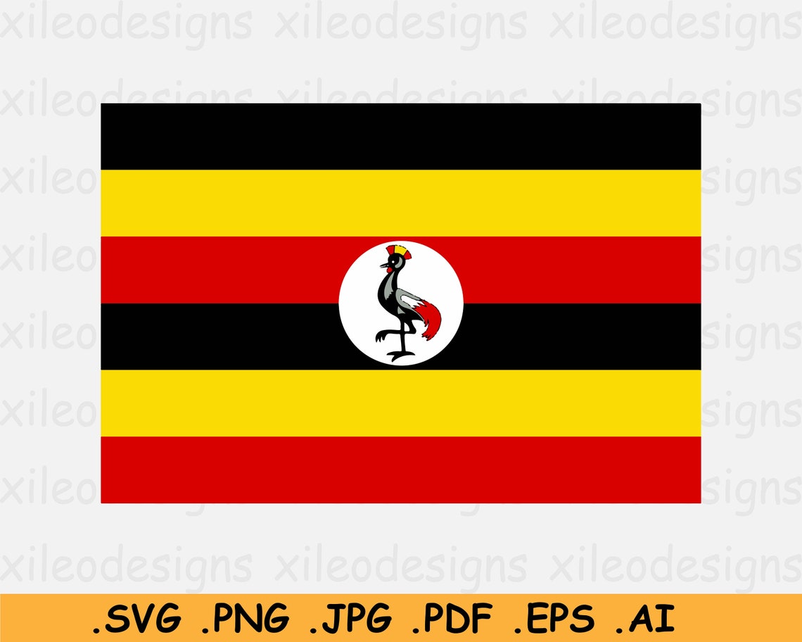 Uganda National Flag SVG Ugandan Nation Country Banner | Etsy
