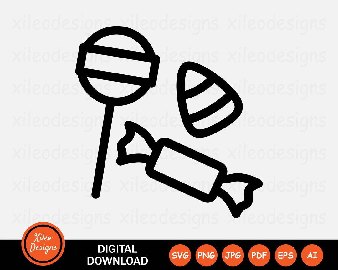 Candy Icon SVG Candies Sweets Desserts Snacks Party Graphic Vector Sign ...