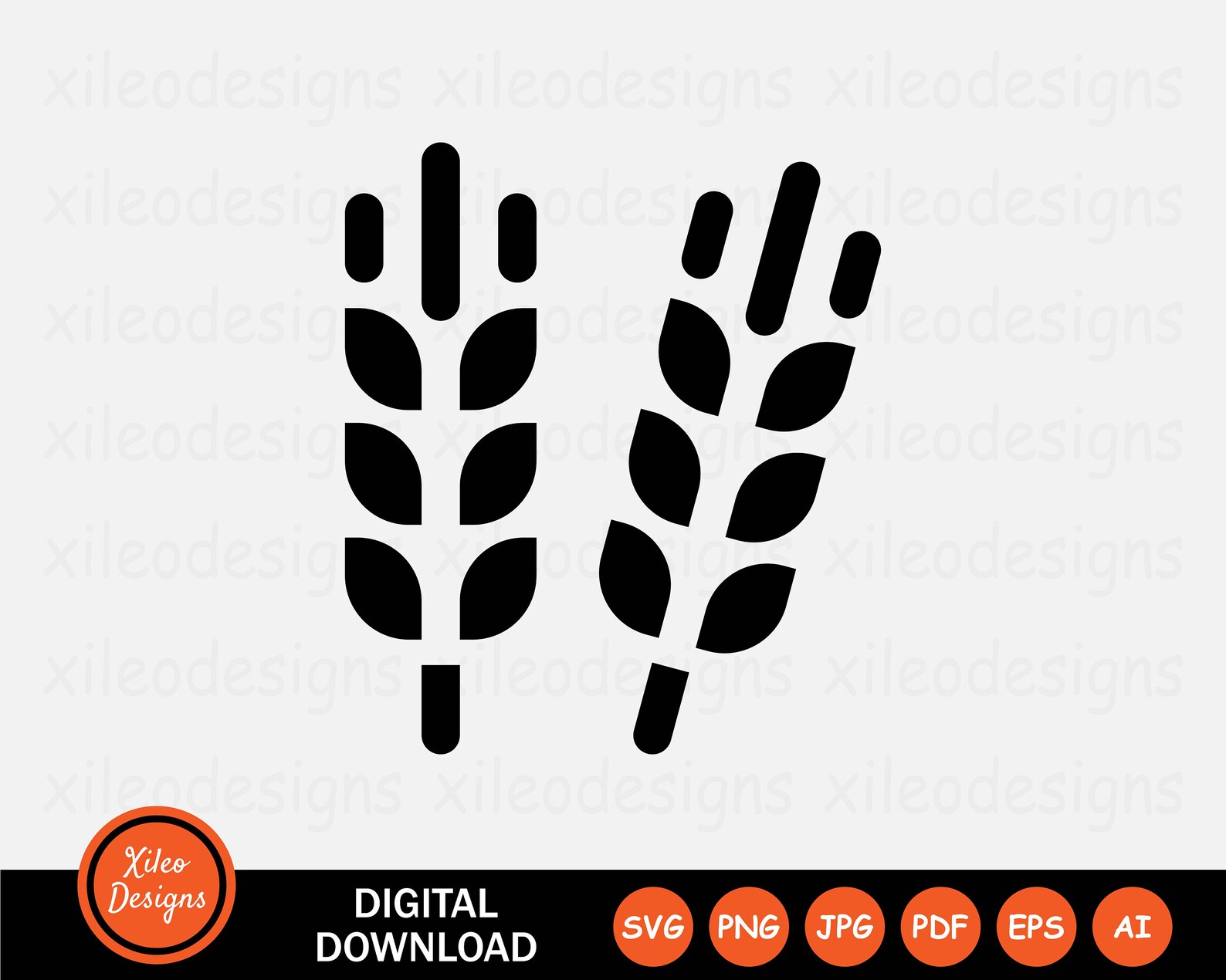 Rye Icon SVG - Wheat Barley Corn Cereal Plant Harvest Organic Harvest ...