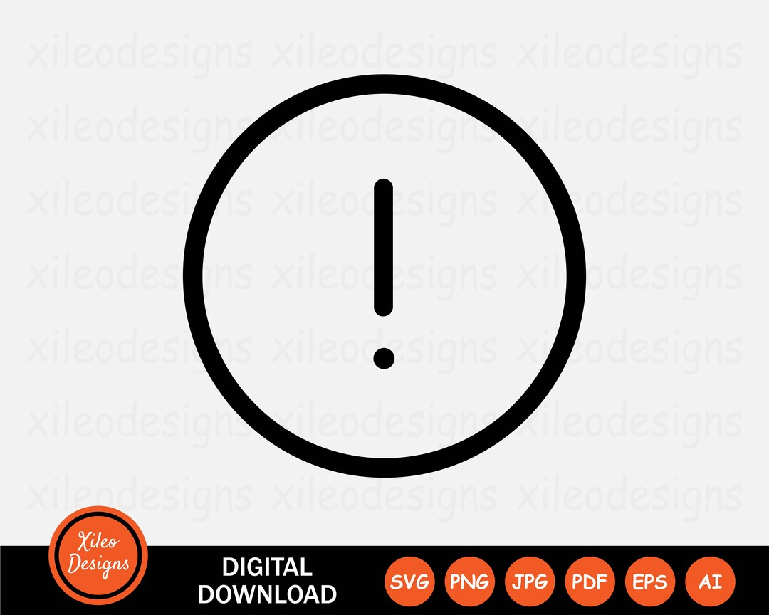 Error Round Line Icon SVG Alert Warning Danger Caution Png Jpg Eps Ai ...