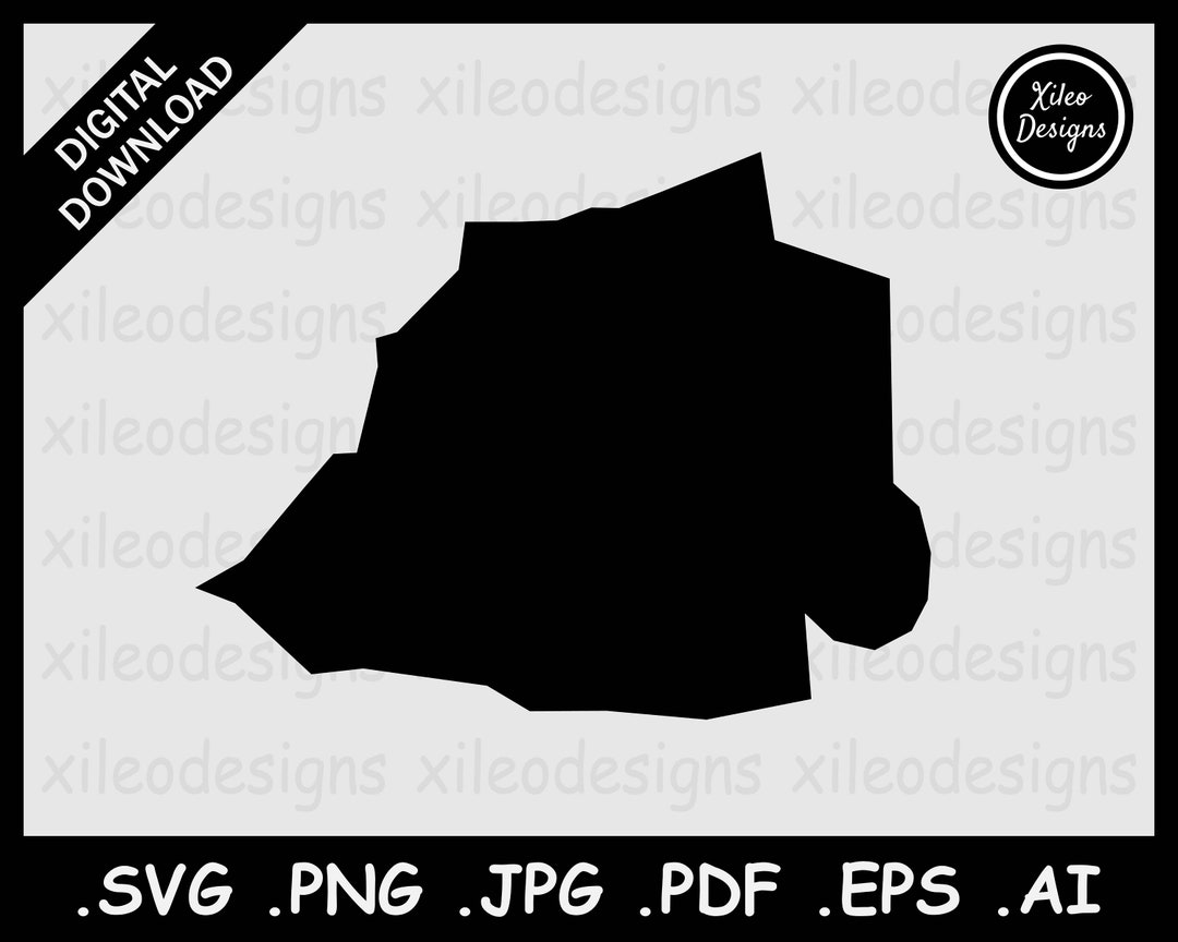 Vatican City Map SVG, National Country Boundary Border Map, Black ...