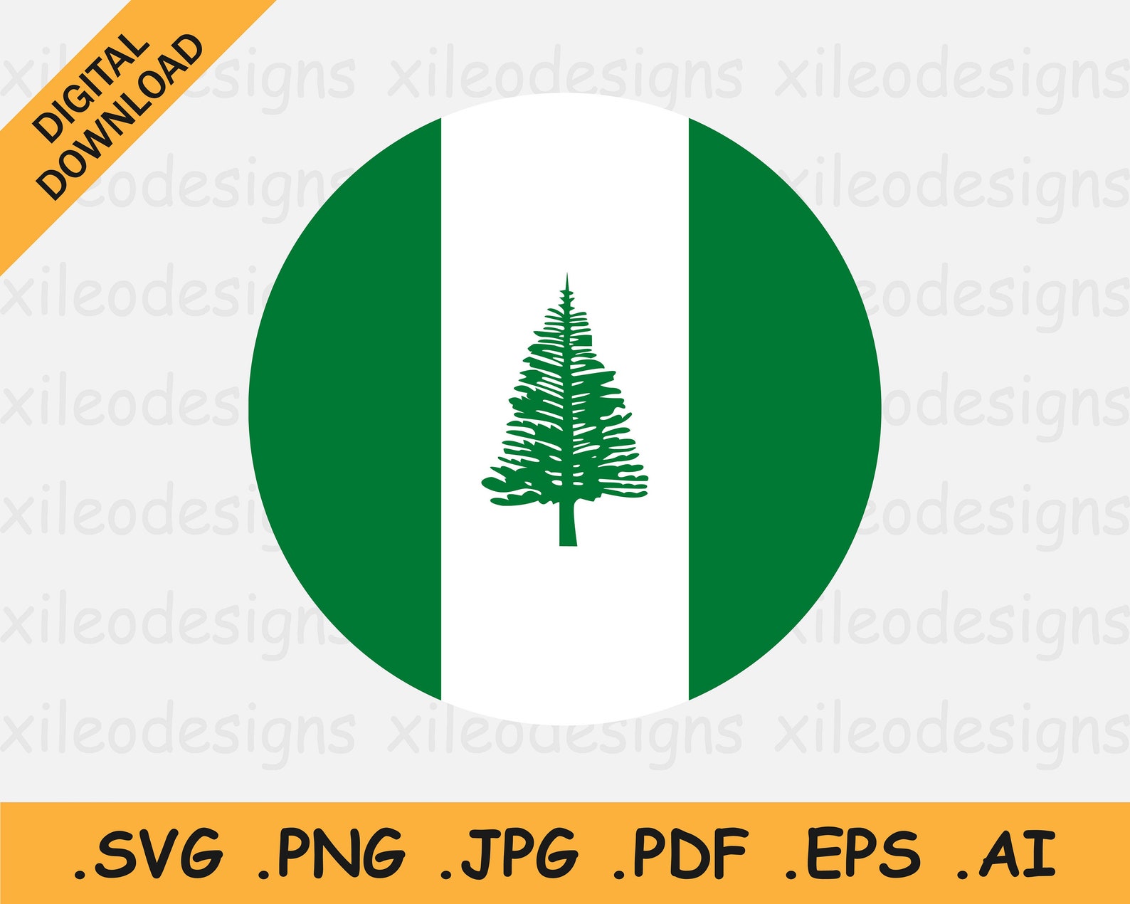 Norfolk Island SVG Australia Australian Territory Circular - Etsy