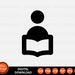 Reading Icon SVG - Student Read Book Study Education Library Learning ...