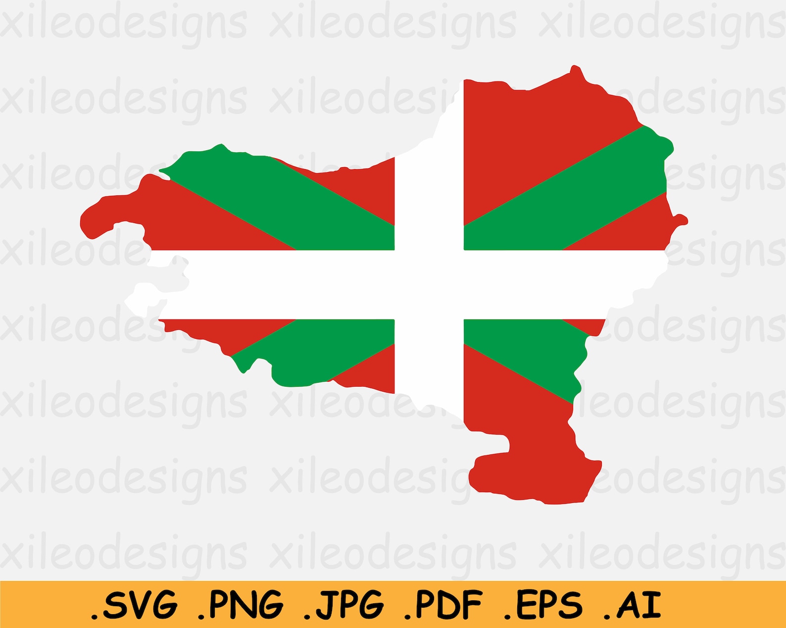 Mapa de la Bandera del País Vasco, Comunidad Autónoma de España con ...