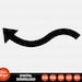 Wave Arrow Left up Icon SVG Wavy Curve Curvy Pointer Png Jpg Eps Ai Pdf ...