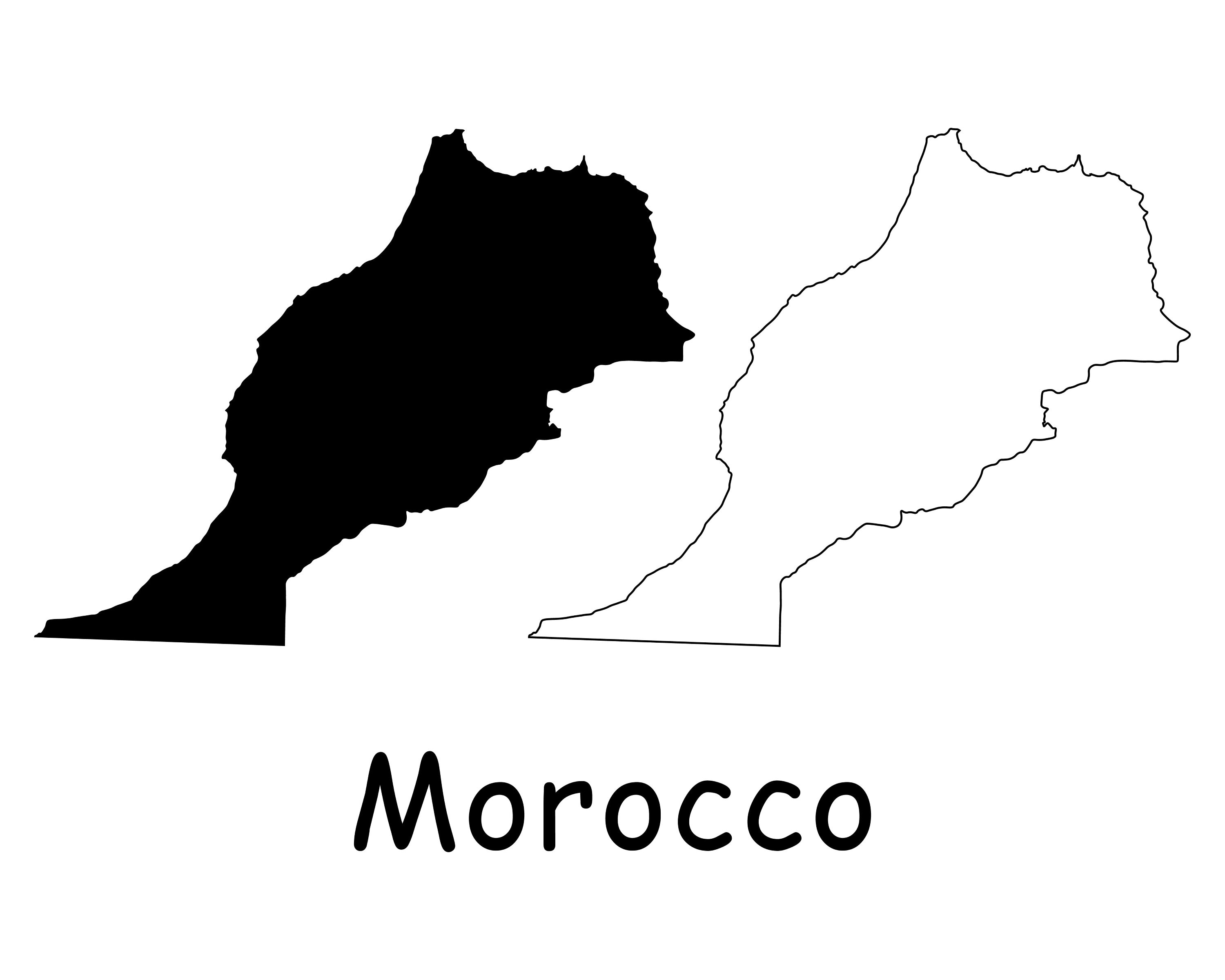 Morocco Map Coloring Page Morocco Map Territory. Moroccan National