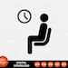 Waiting Icon SVG - Wait Room Lounge Area Airport Hospital Office Seat ...