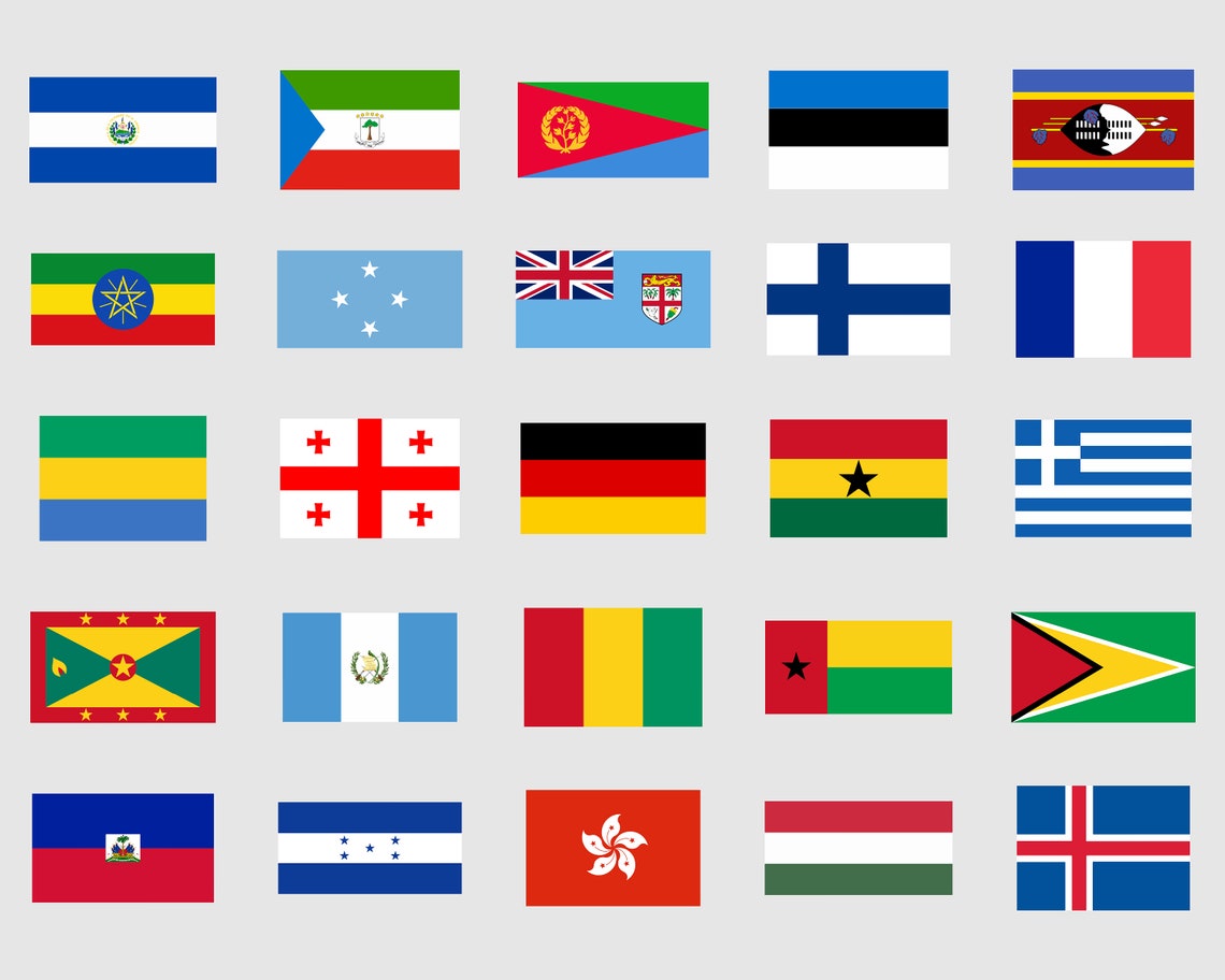 World Country Flags SVG Countries Flag SVG All National | Etsy