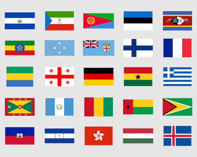 World Country Flags SVG - Countries Flag SVG, All National Flags Bundle ...