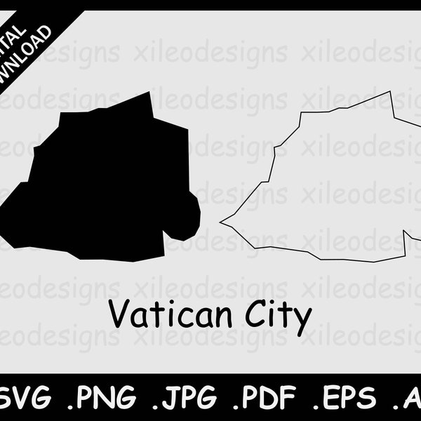 Holy See Map Svg Etsy
