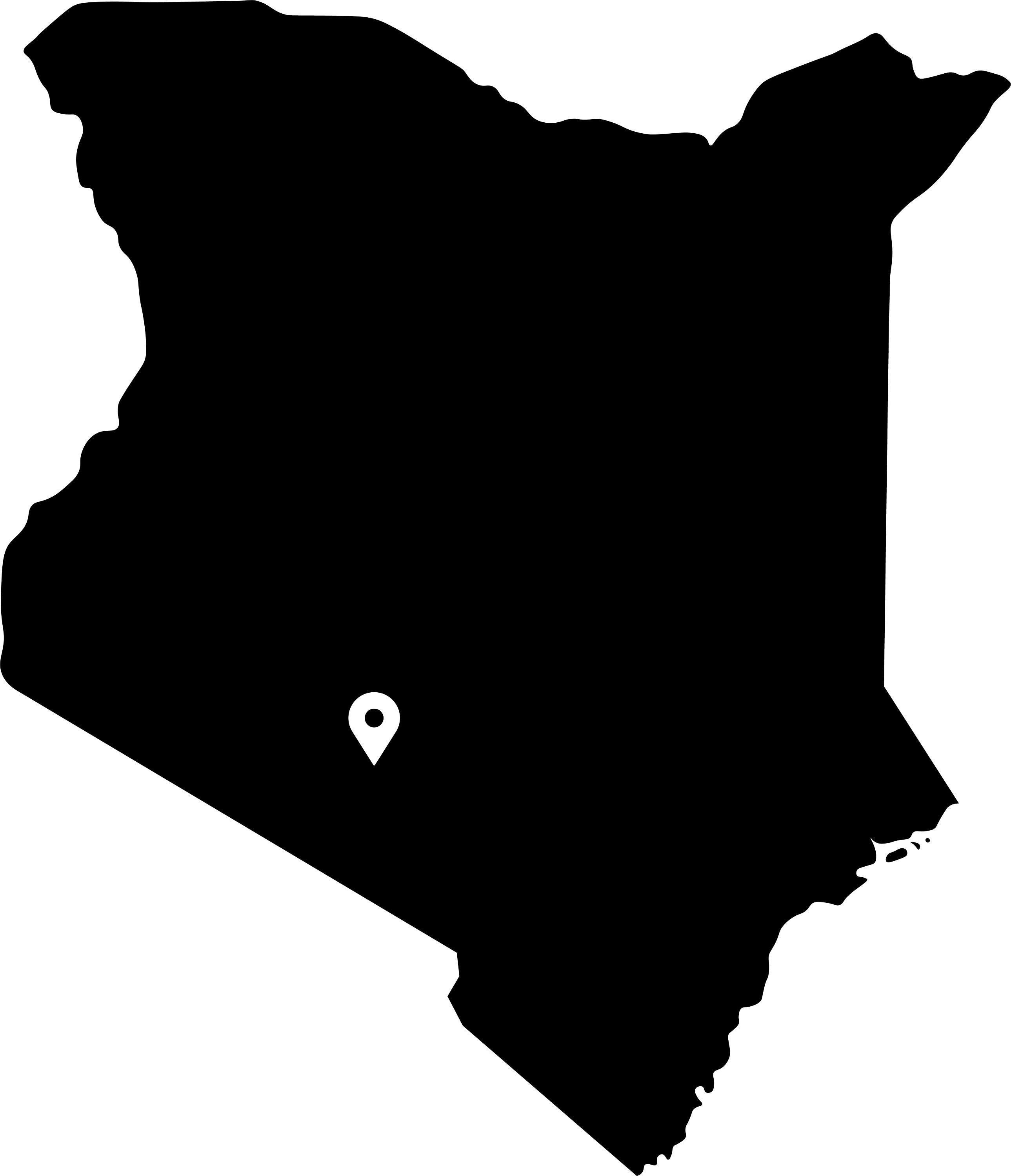 Nairobi Kenya Map Capital City Country Location Pin Black | Etsy