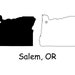 Salem Oregon OR Capital City Position on a State Map USA Vector Digital ...