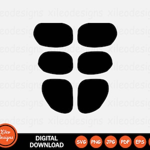 Abs Icon SVG Six Packs Abdominal Muscle Strong Body Ab Png Jpg Eps Ai ...