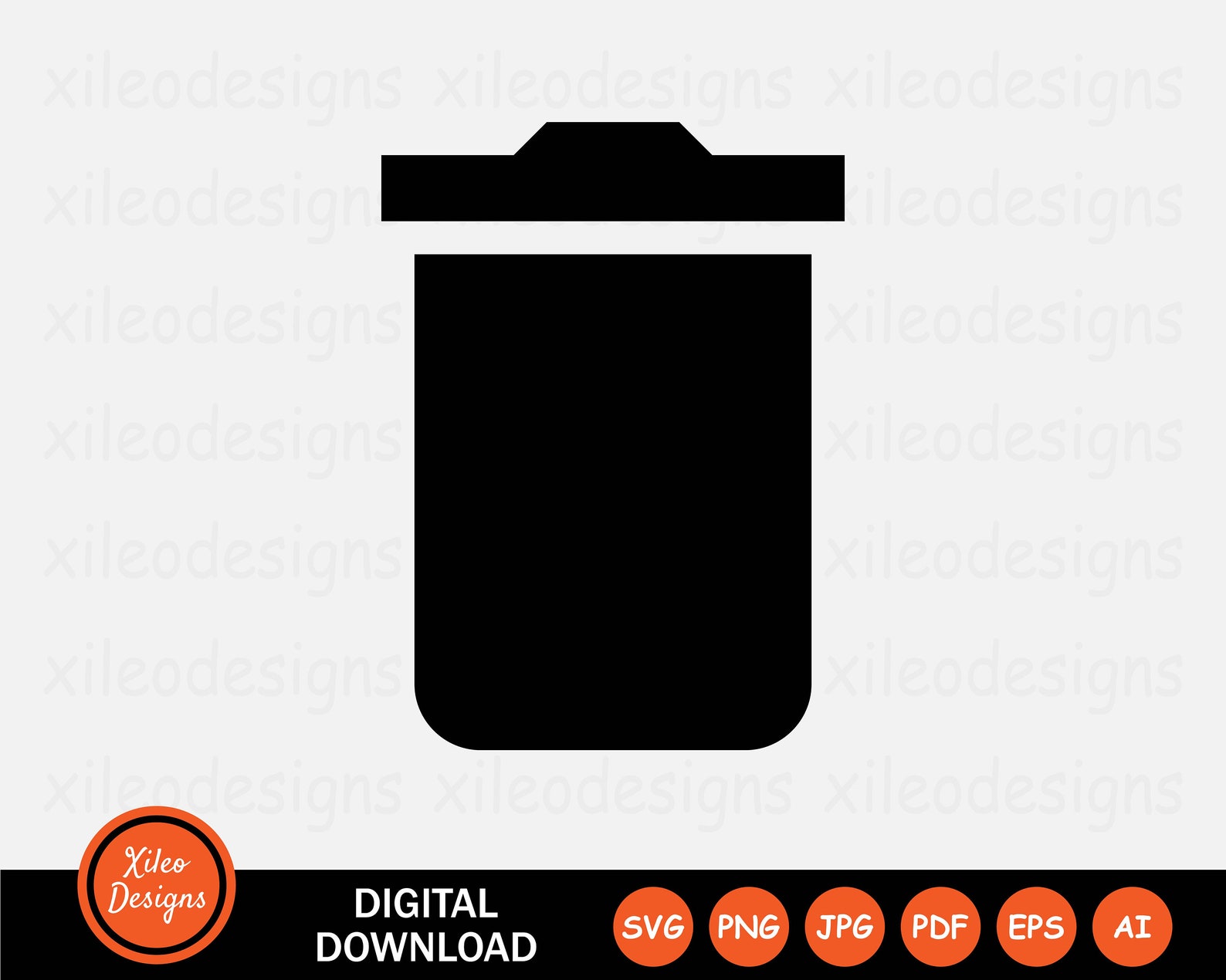 Trashcan Icon SVG Dustbin Tash Can Delete Waste Remove Png Jpg Eps Ai ...