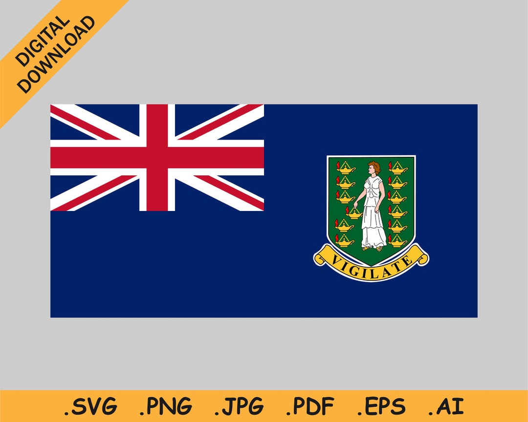 British Virgin Islands Flag SVG - BVI Banner, British Overseas ...