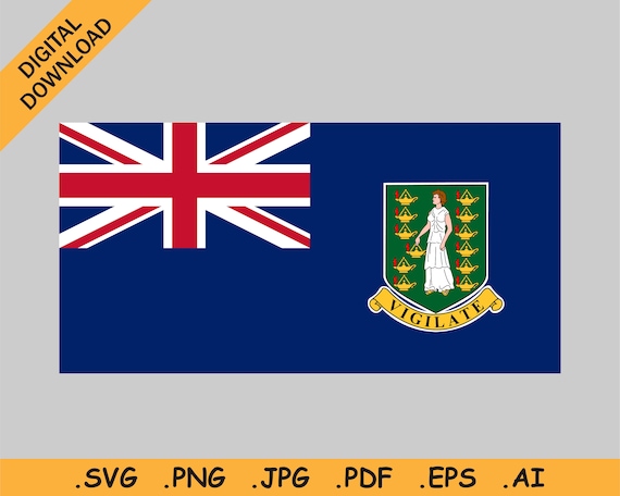 British Virgin Islands Flag SVG BVI Banner British Overseas - Etsy
