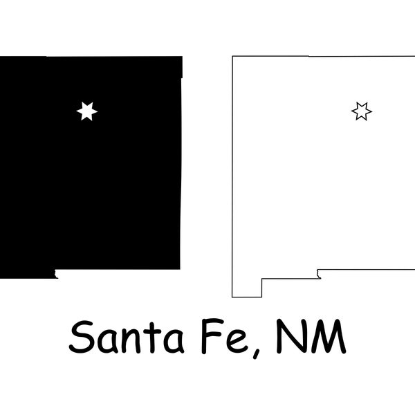 New Mexico Map Outline Svg - Etsy