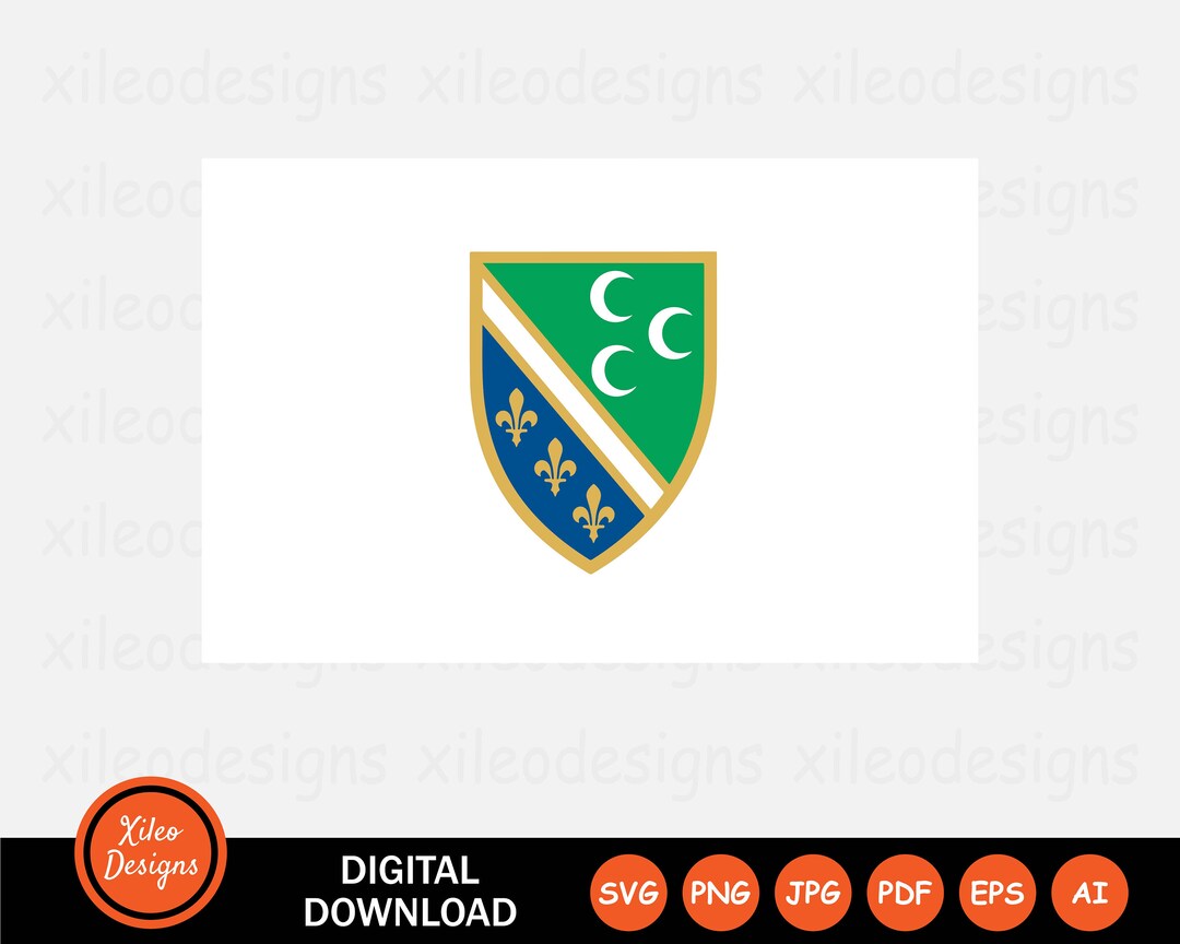 Sandzak Flag SVG Bosniac National Council Coat of Arms Sign Symbol ...