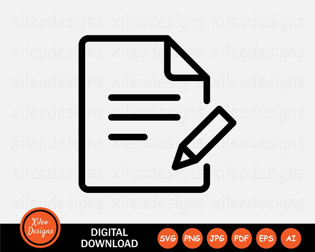 Edit Document Icon SVG Editor Text Word File Page Pen Sign Symbol ...