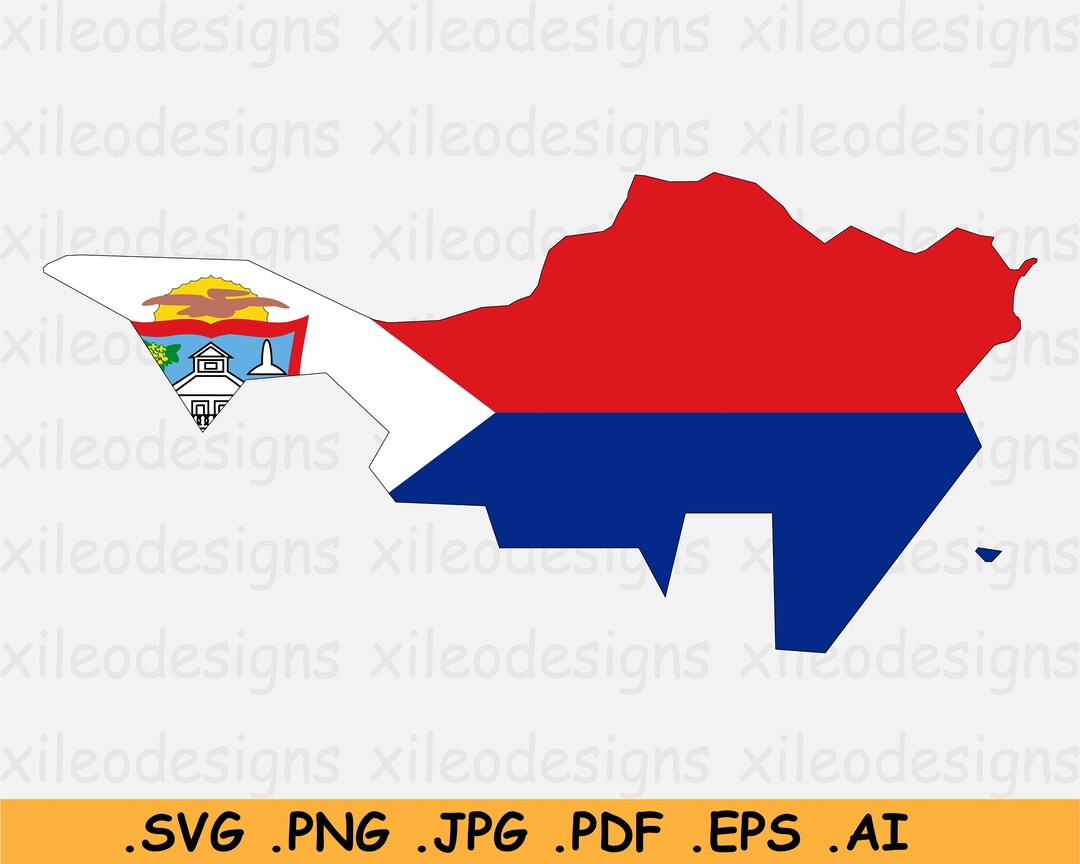 Sint Maarten Map Flag SVG, Constituent Country of the Netherlands ...