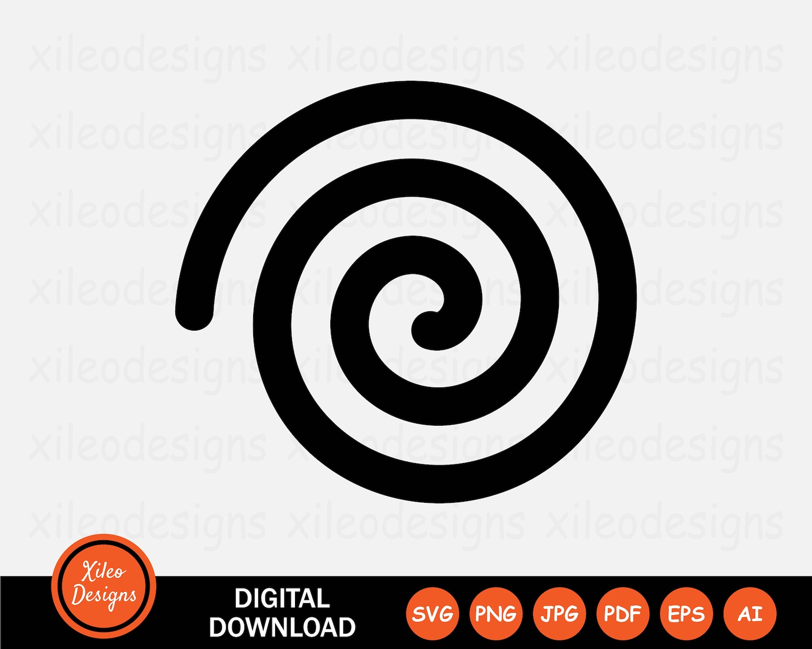 Spiral Icon SVG Swirl Spin Spinning Circle Motion Twirl Graphic Vector ...