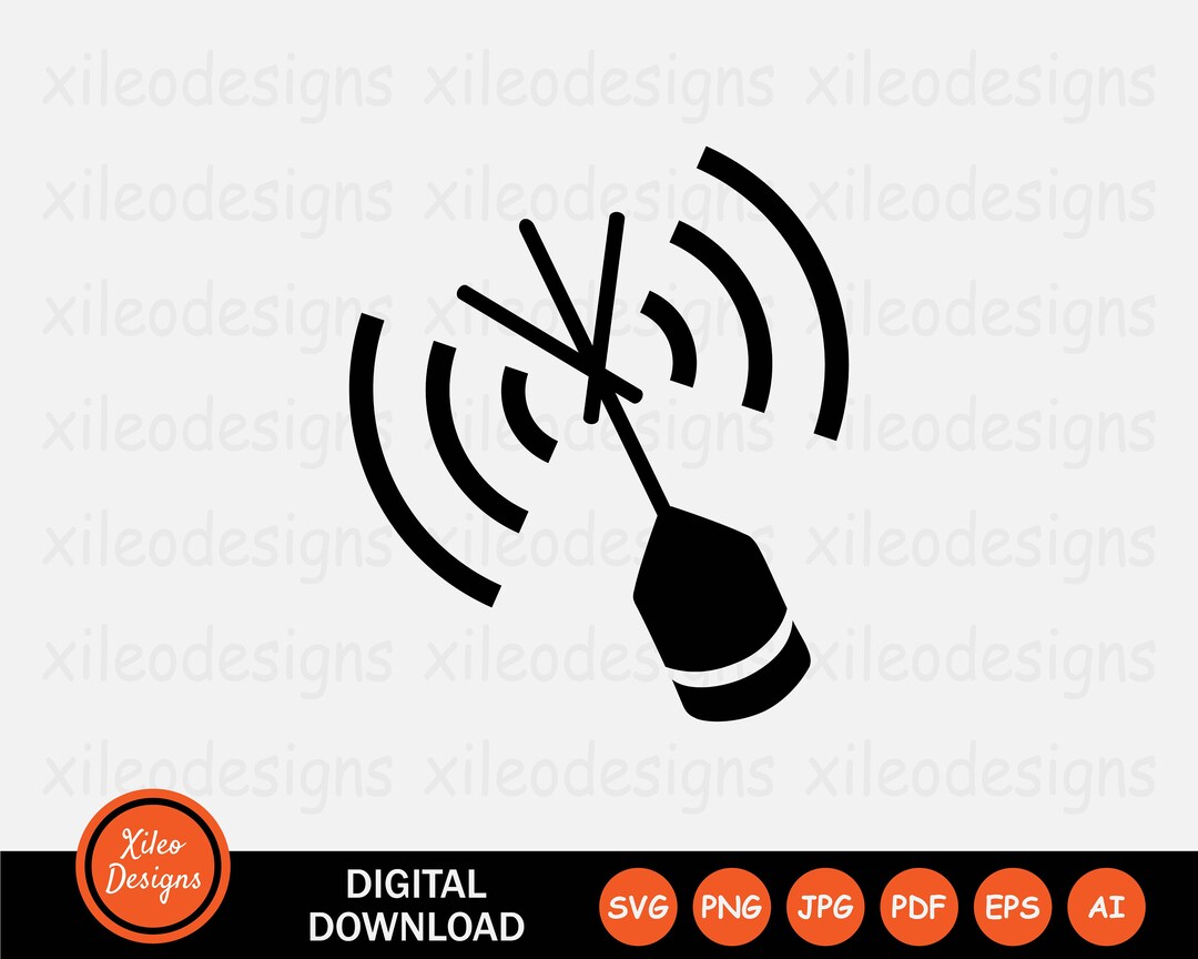Emergency Beacon SVG - Floatation Marine Maritime Ping Signal Symbol ...