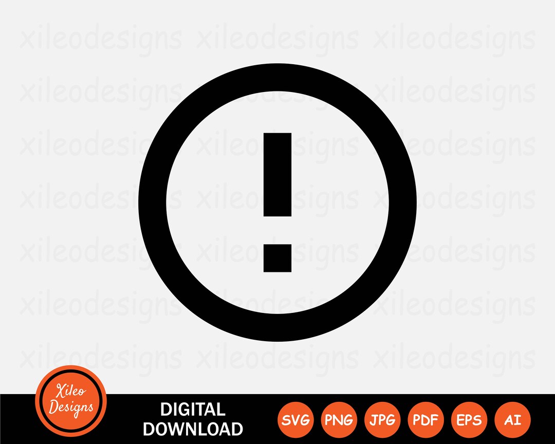 Round Error Icon SVG Circle Exclamation Mark Point Problem Issue Info ...