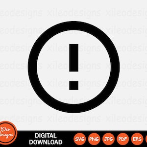 Round Error Icon SVG Circle Exclamation Mark Point Problem Issue Info ...