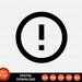 Round Error Icon SVG Circle Exclamation Mark Point Problem Issue Info ...
