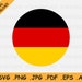 Germany Round Flag SVG - German Circular Banner, National Circle Button ...