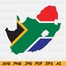 South Africa Map Flag SVG, South African Cricut Cut File, Country ...