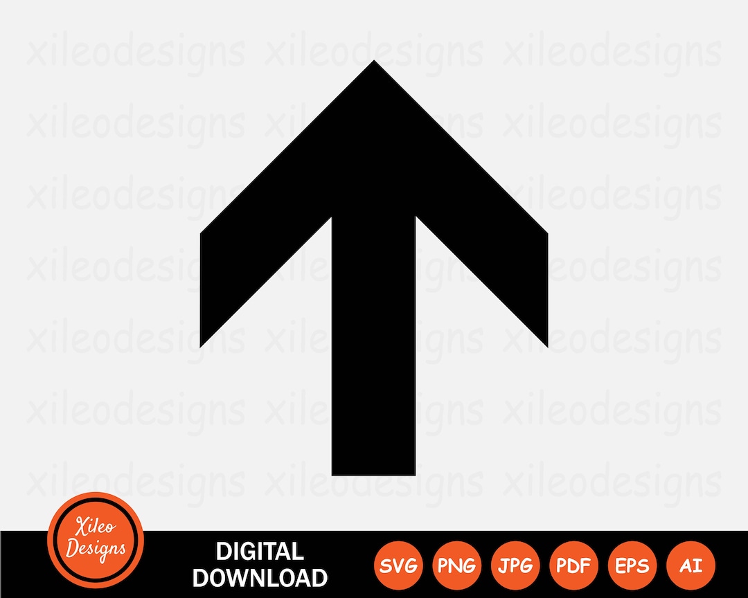Up Arrow Icon SVG - North Upward Ahead Above Direction Sign Symbol ...