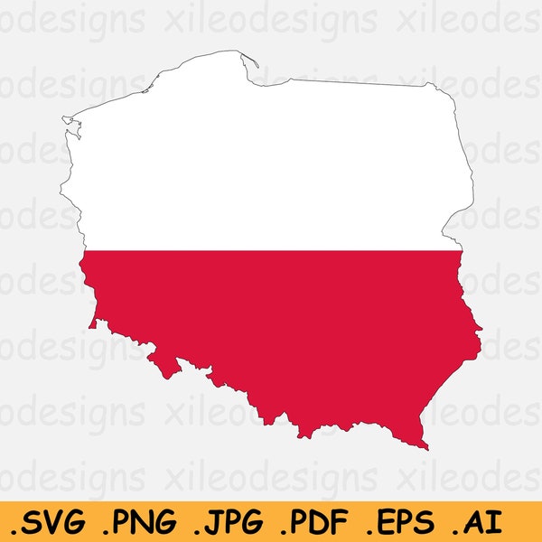 Poland Map Scrapbook Paper - Etsy