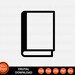 Book Icon SVG Dictionary Bible Novel Library Education Graphic Vector ...