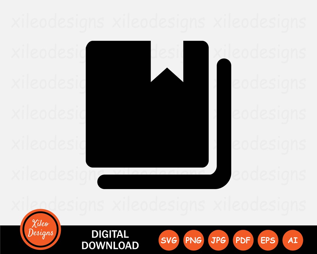 Book Icon SVG Bookmark Notebook Cover Page Library Text Sign Symbol ...