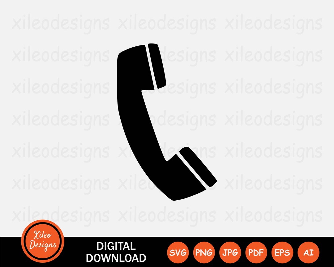 Telephone Sign SVG - Phone Receiver Call Hotline Cell Contact Black ...