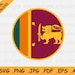 Sri Lanka Round Flag SVG Sri Lankan Circular Banner, Country National ...