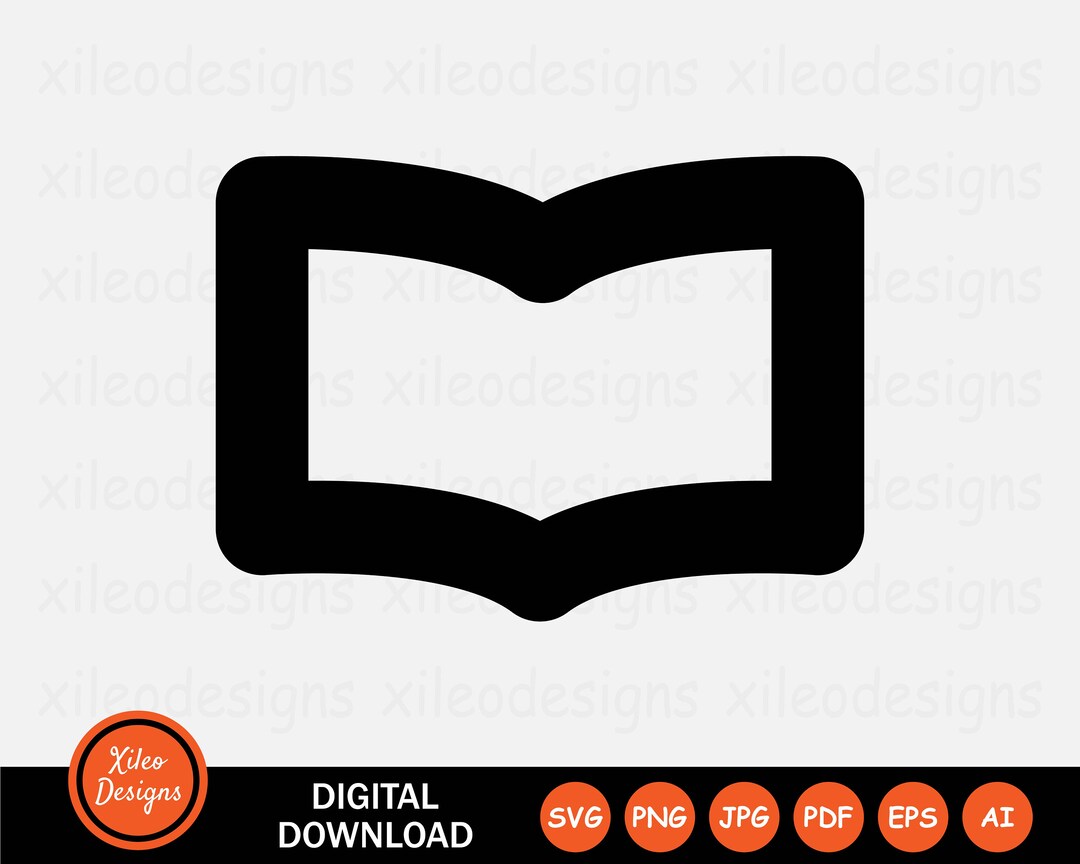 Open Book Page Icon SVG Reading Library School Learning Sign Symbol ...