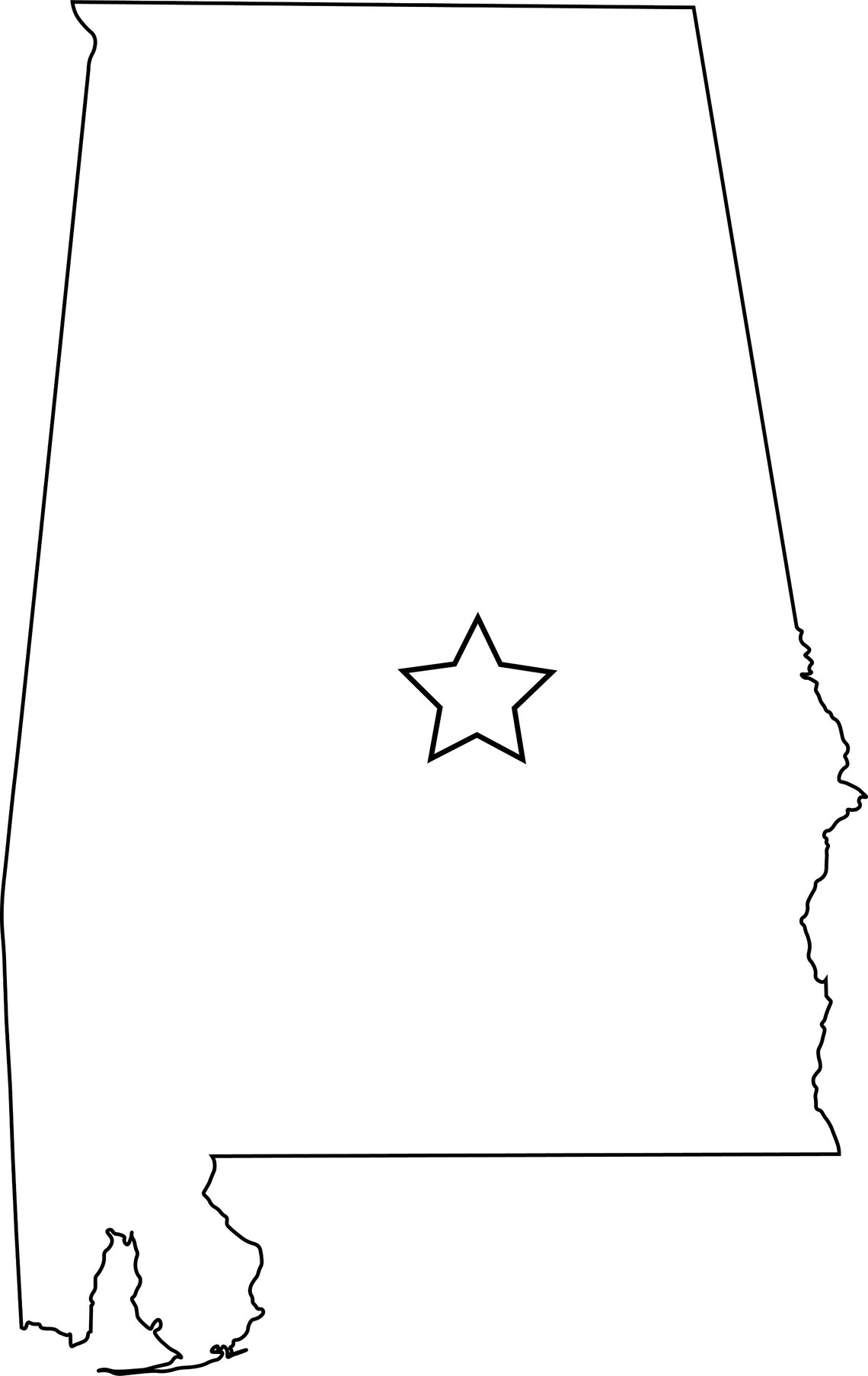 Montgomery Alabama AL State Capital City Border Map US USA - Etsy