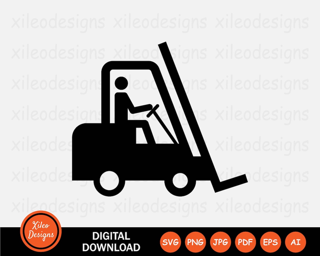 Forklift Icon SVG - Fork Lift Delivery Loading Loader Truck Hoist ...