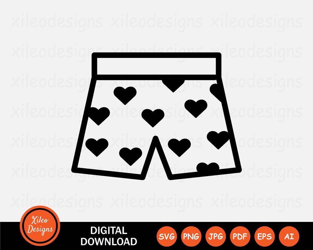 Heart Shape Polka Dots Boxers Pants Shorts Underpants Trunks Icon ...