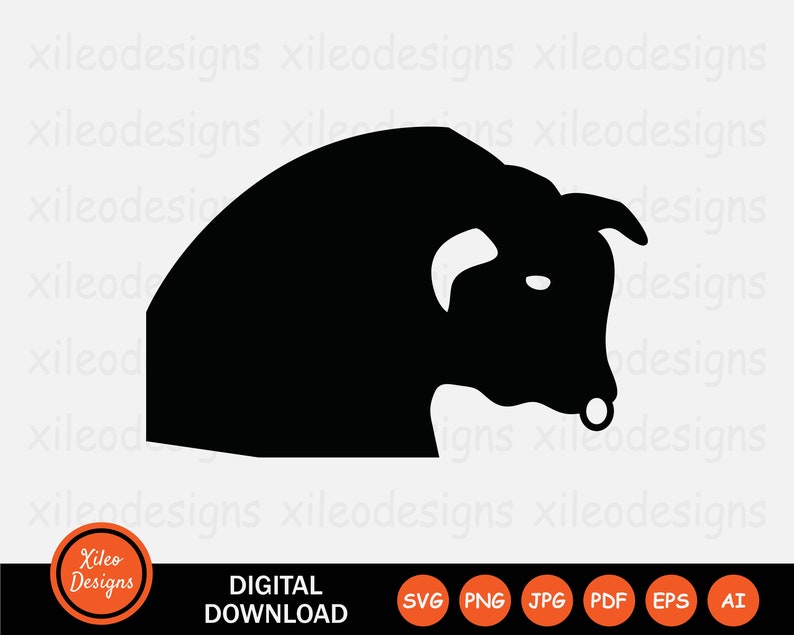 Icono de toro SVG Cabeza de vaca de buey Cuerno de búfalo Anillo de ...