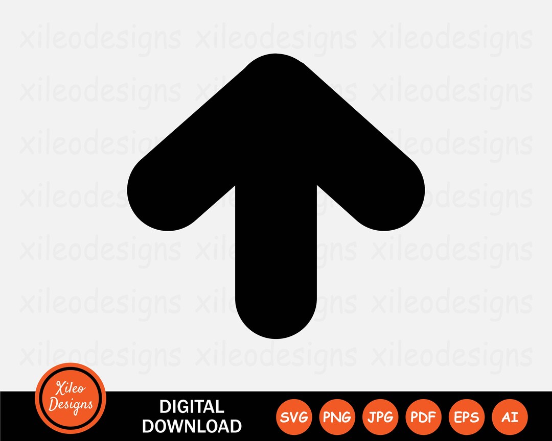 Arrow up Icon SVG Upload Direction Navigation Pointer Sign Symbol ...