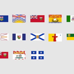 Canada Province Flags SVG Bundle - Canadian Territory Flag, Provinces ...