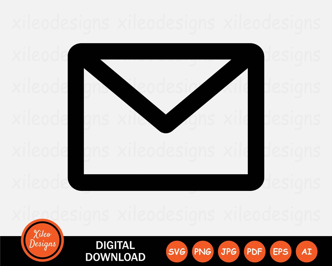 Mail Line Icon SVG Email Letter Envelop Message Postal Digital Download ...